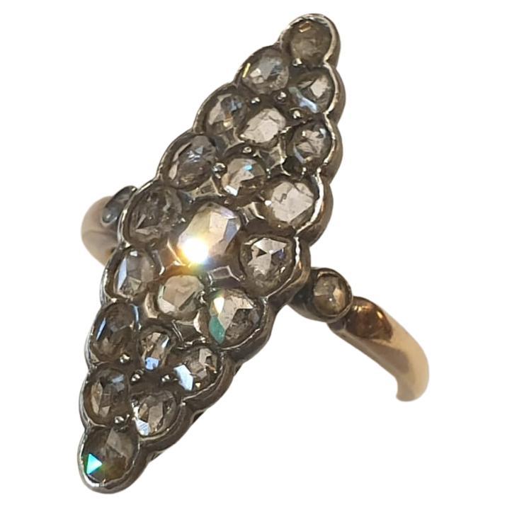 Antique Victorian Rose Cut Diamond Gold Ring For Sale at 1stDibs