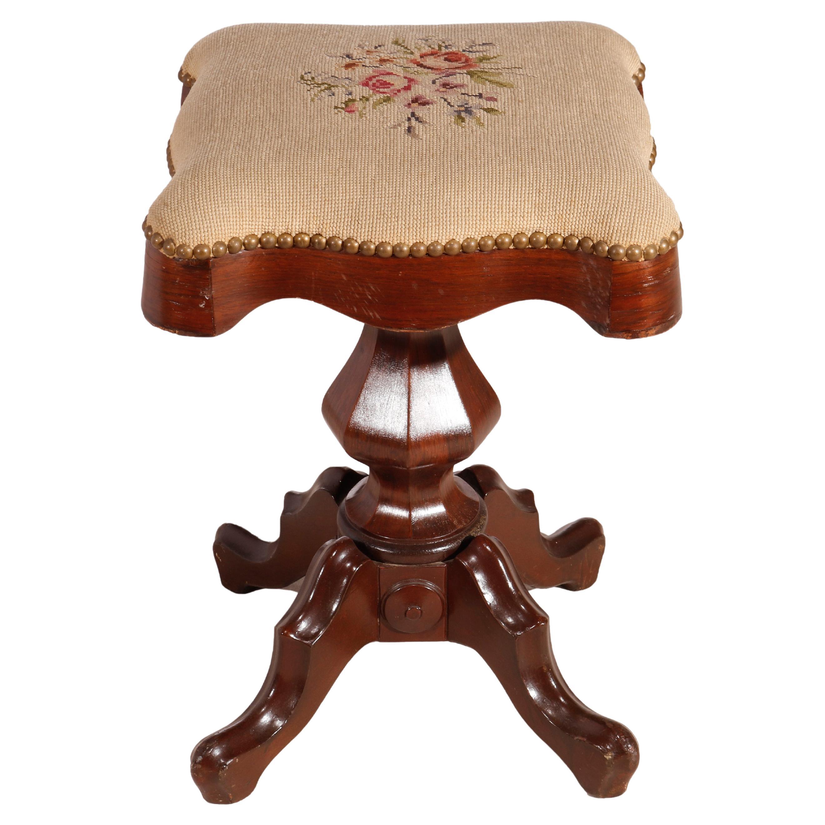 Antique Victorian Rosewood Piano Stool, circa 1880 For Sale at 1stDibs