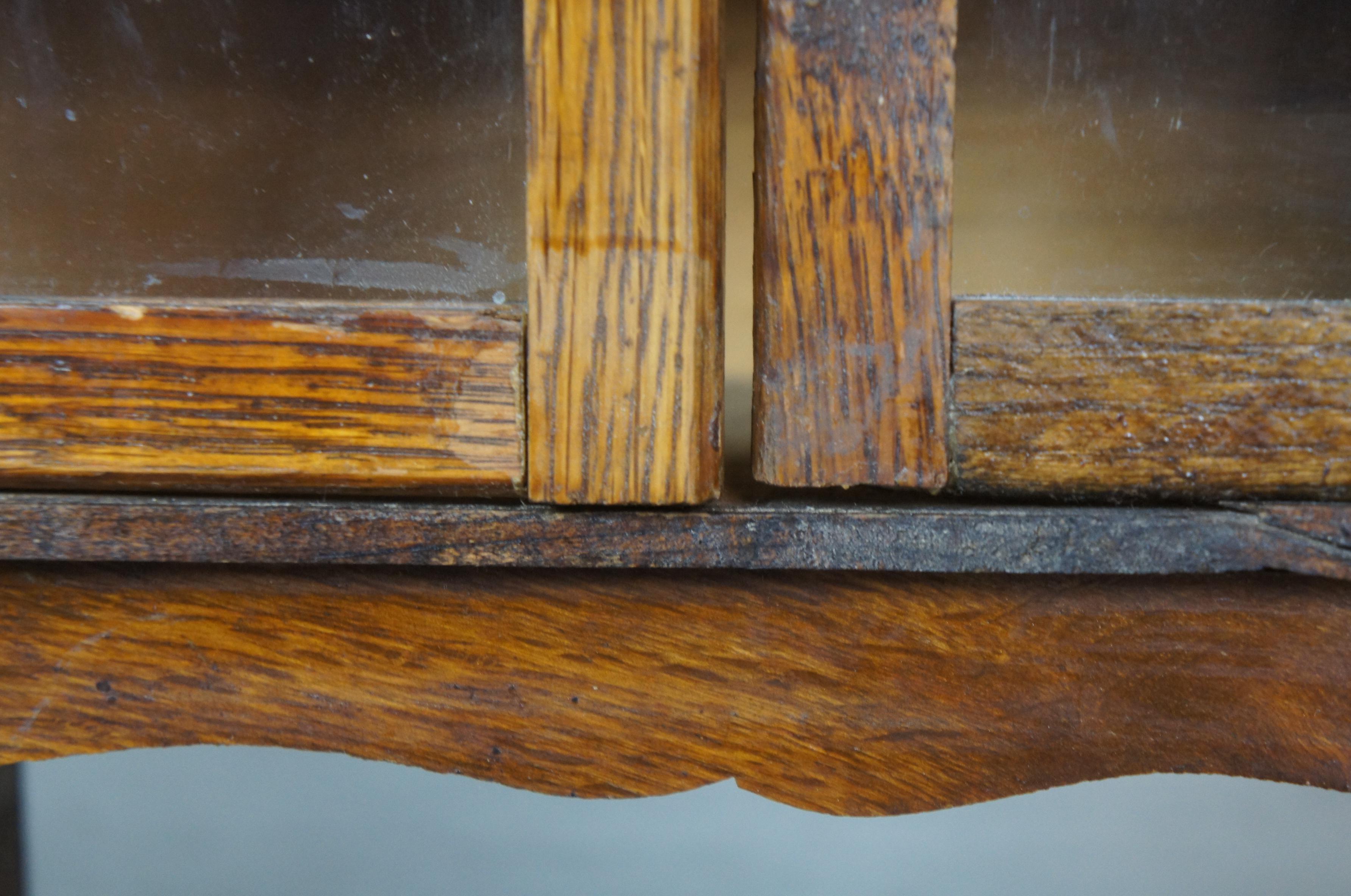 Victorian Salesman Sample Miniature Oak Bookcase Curio Cabinet with ...