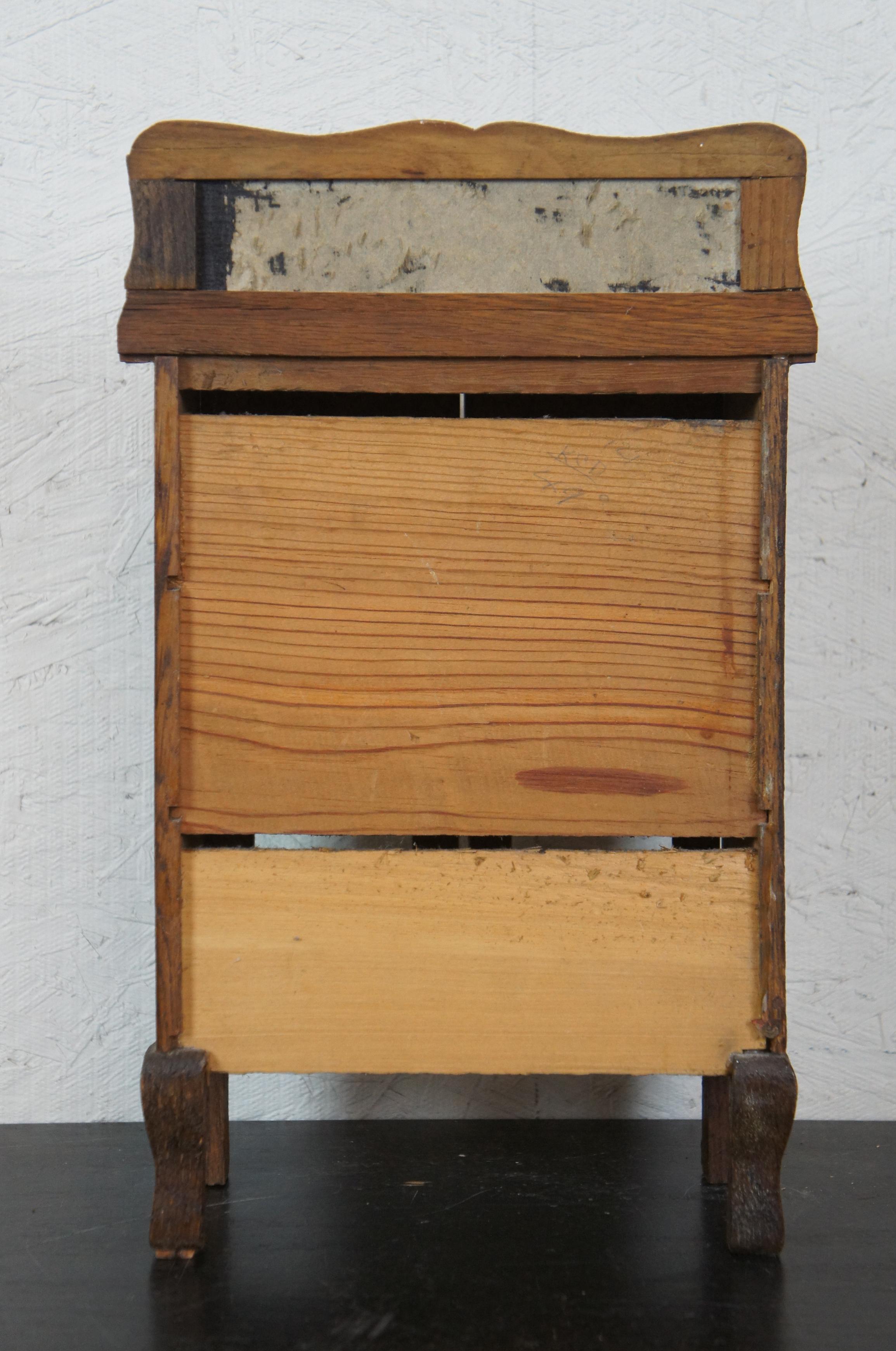 Victorian Salesman Sample Miniature Oak Bookcase Curio Cabinet with ...