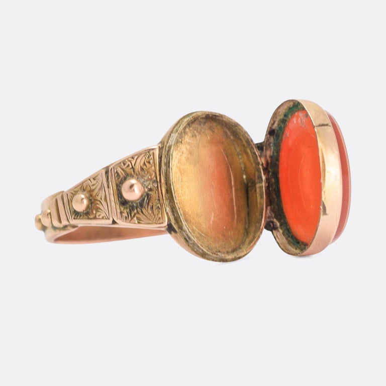 Antique Victorian Sardonyx Rosary Poison Ring at 1stDibs | poison rings ...
