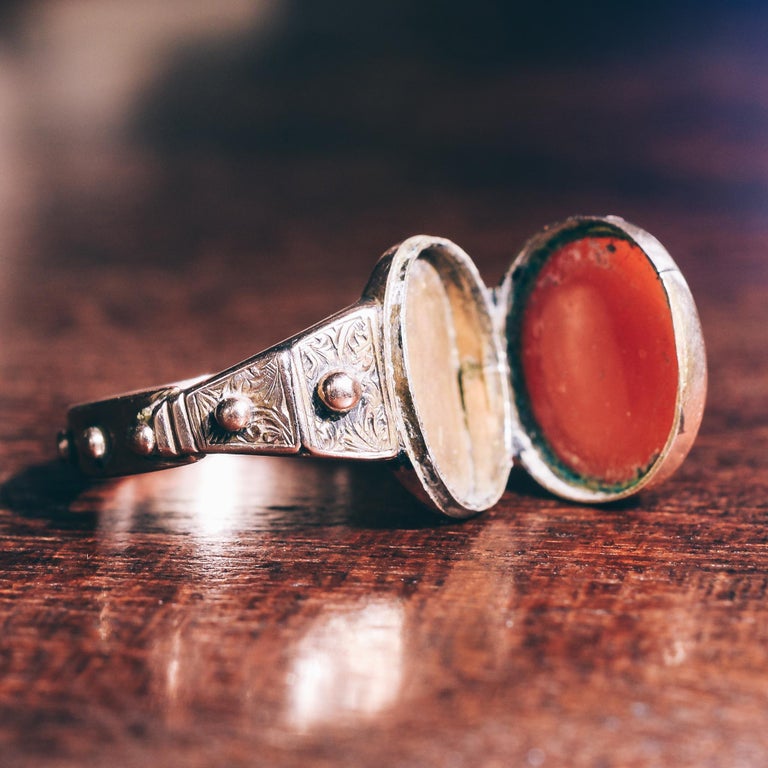 Antique Victorian Sardonyx Rosary Poison Ring at 1stDibs | poison rings ...