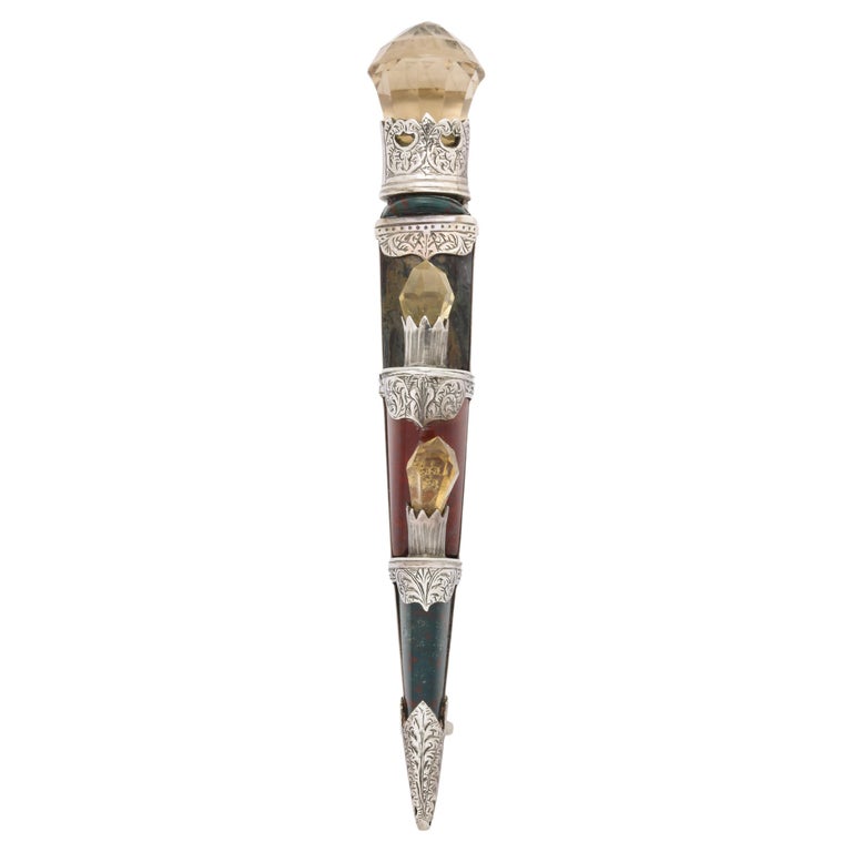 Antique Victorian Scottish Dirk in Sterling Silver For Sale at 1stDibs