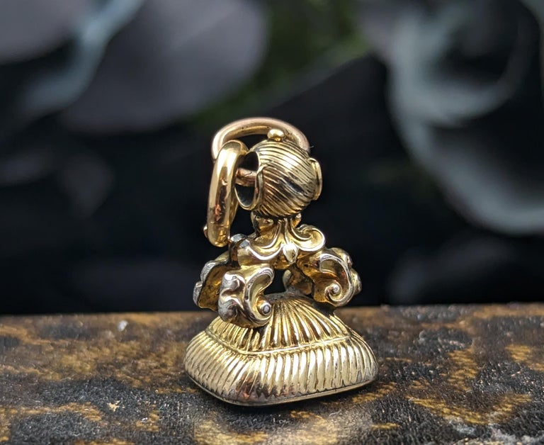 Antique Victorian Seal Fob Pendant, Chalcedony, Scottish Thistle, Dinna ...