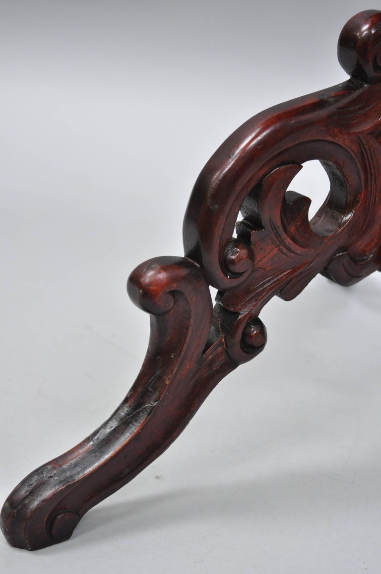 Antique Victorian Sewing Stand Side Table Crotch Mahogany and Walnut ...