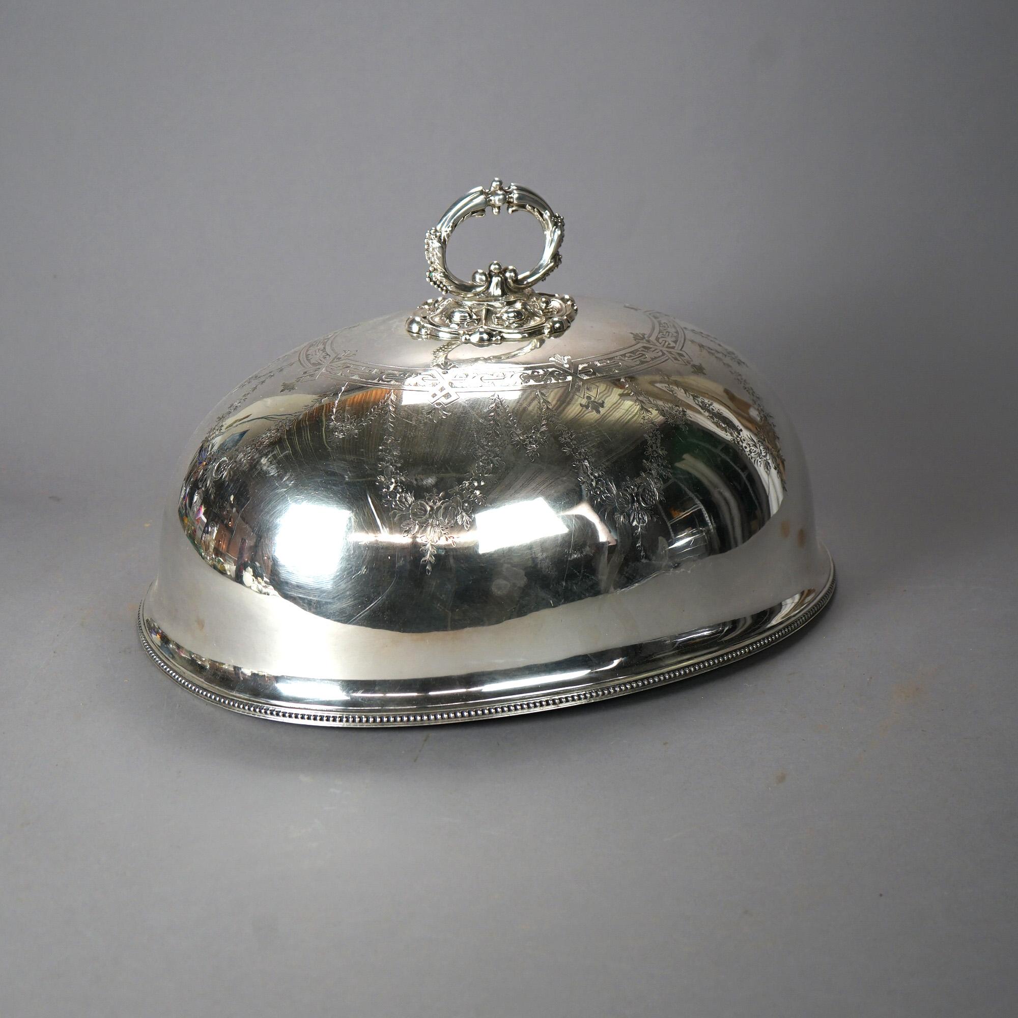 Antique Victorian Sheffield Silver Plate Serving Cloche circa 1900 For ...