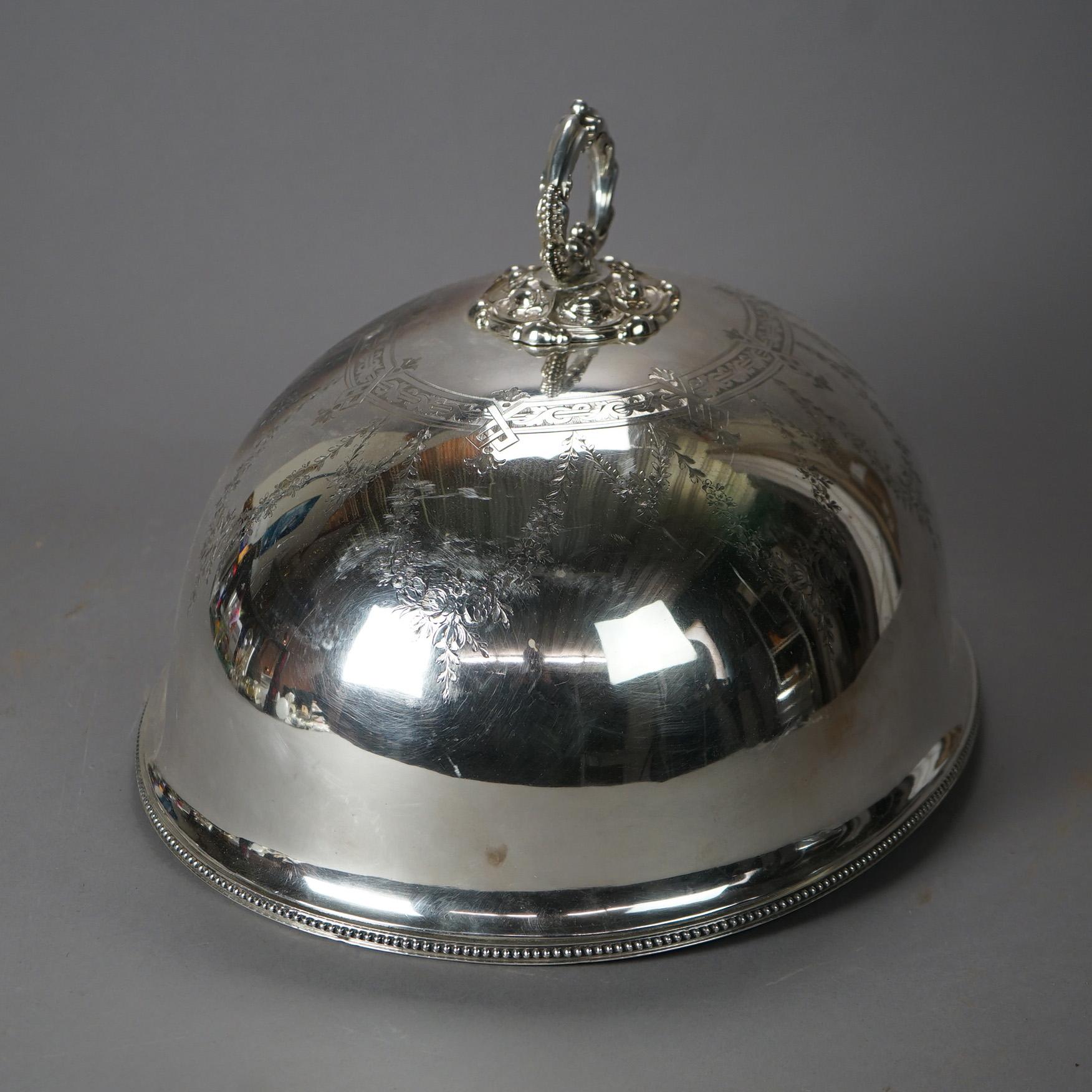 Antique Victorian Sheffield Silver Plate Serving Cloche circa 1900 For ...