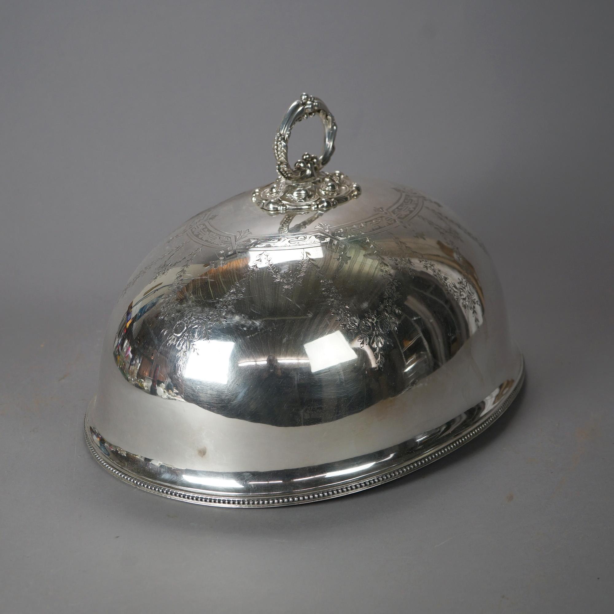 Antique Victorian Sheffield Silver Plate Serving Cloche circa 1900 For ...