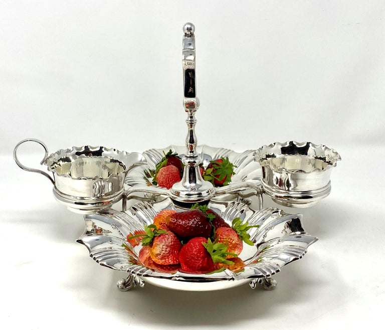 Antique Victorian Sheffield Silver-Plated Strawberry Server w/ Sugar ...