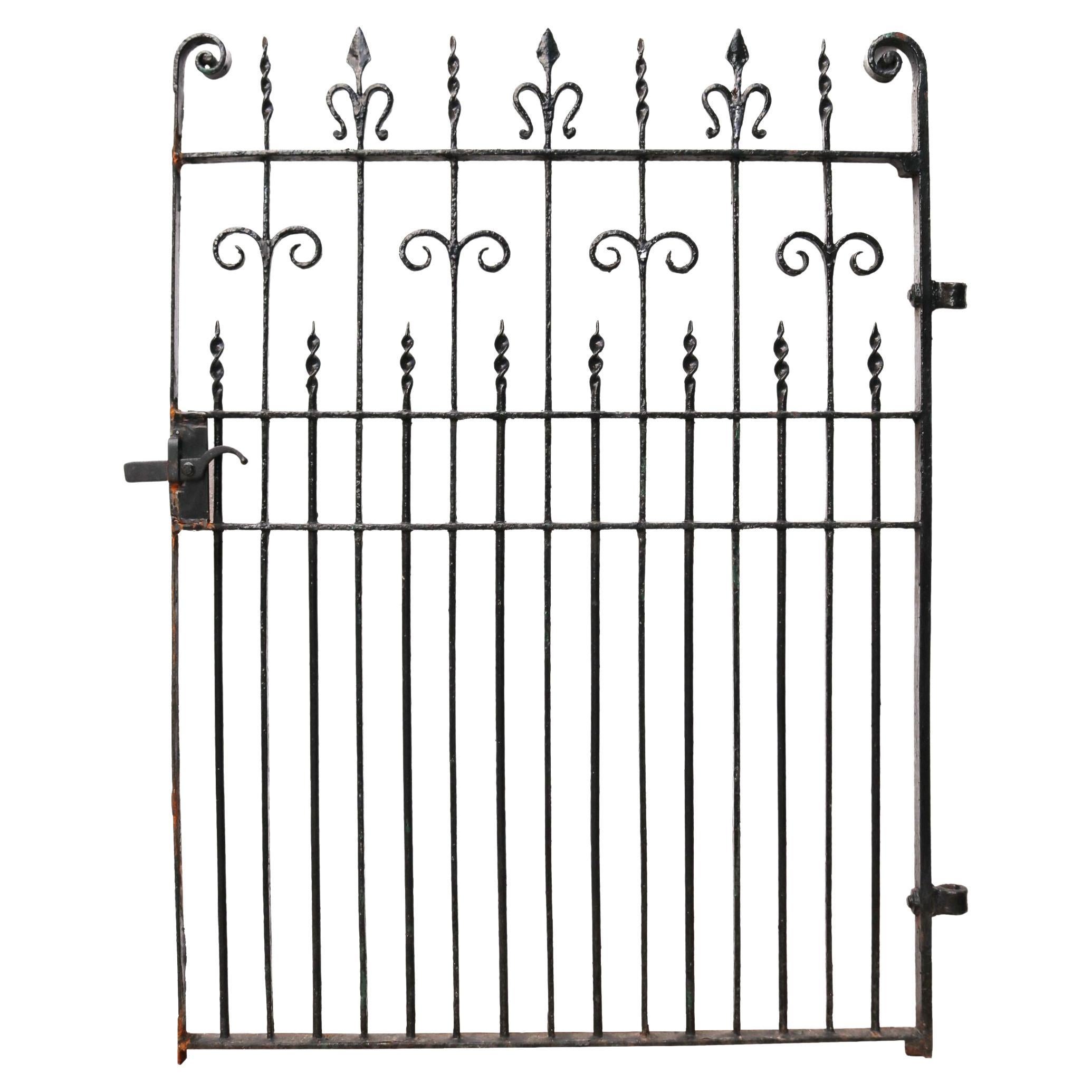 Antique Victorian Style Cast Iron Side Gate For Sale at 1stDibs