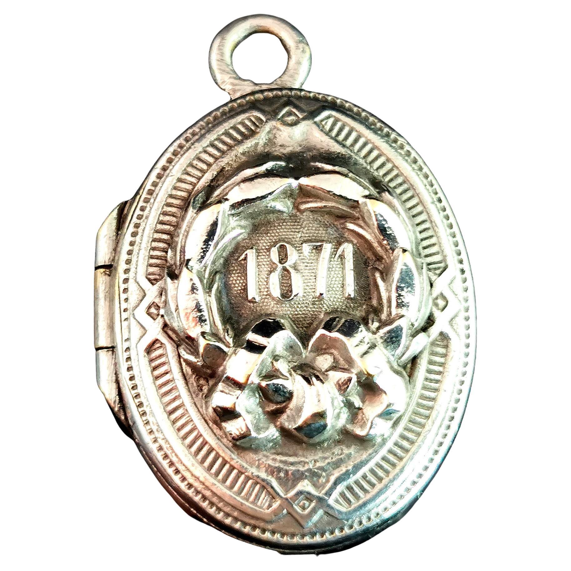 Antique Russian Locket Necklace Dated 1871 at 1stDibs