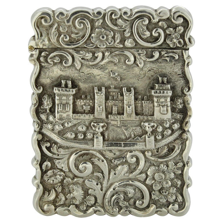 Antique Victorian Silver Card Case, Birmingham, 1852 at 1stDibs