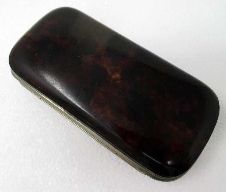 Antique Victorian Silver Card Case Trinket and Snuff Box Regency Grand ...