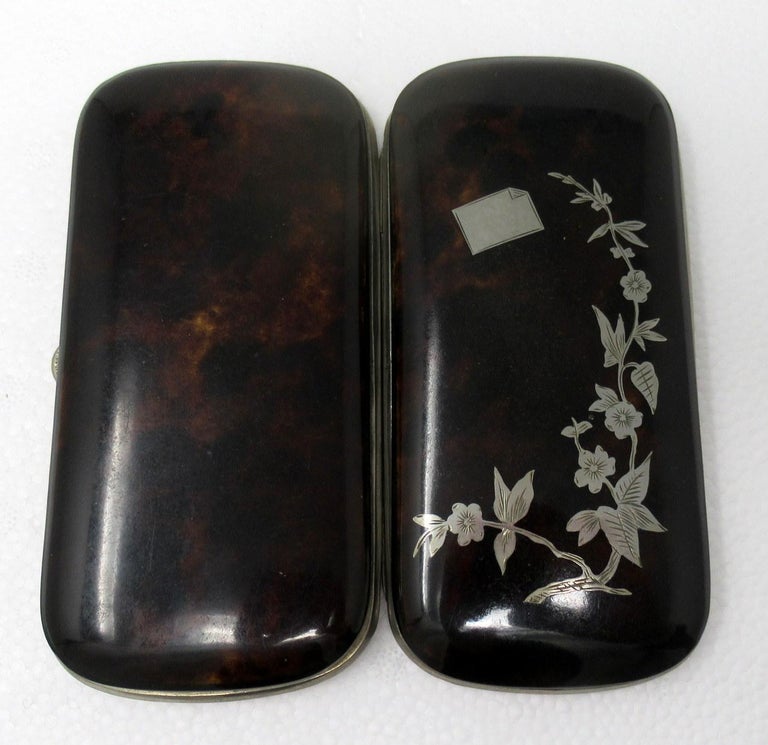 Antique Victorian Silver Card Case Trinket and Snuff Box Regency Grand ...