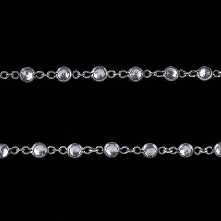 Antique Victorian Silver Chain Necklace Crystal, circa 1900 For Sale at ...