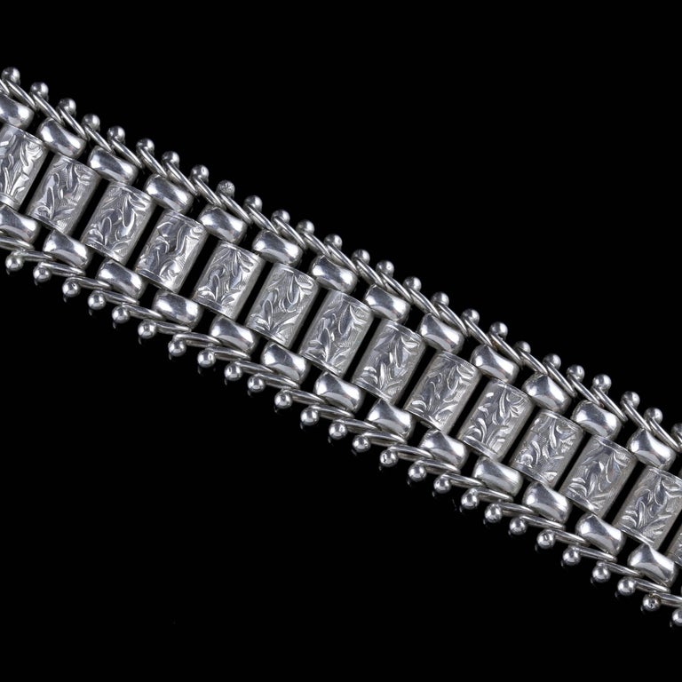 Antique Victorian Silver Collar Necklace, circa 1880 at 1stDibs