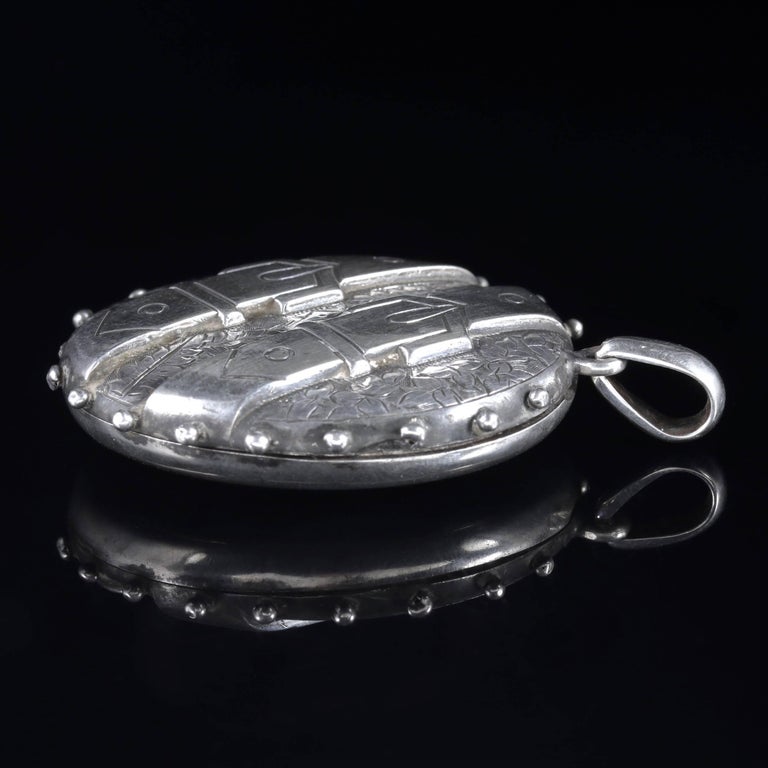 Antique Victorian Silver Locket Dated 1883 at 1stDibs | antique silver ...