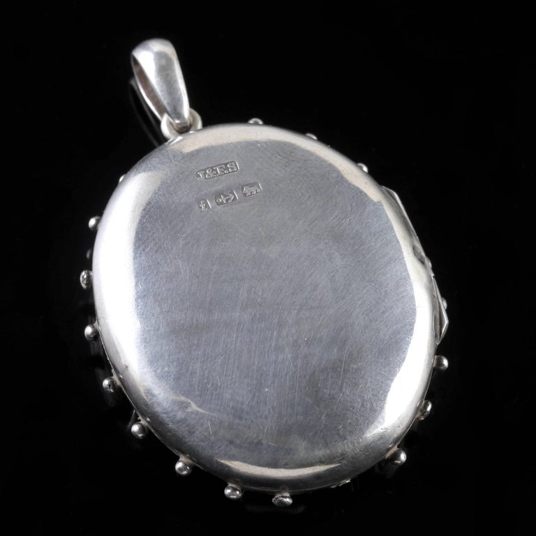 Antique Victorian Silver Locket Dated 1883 at 1stDibs | antique silver ...