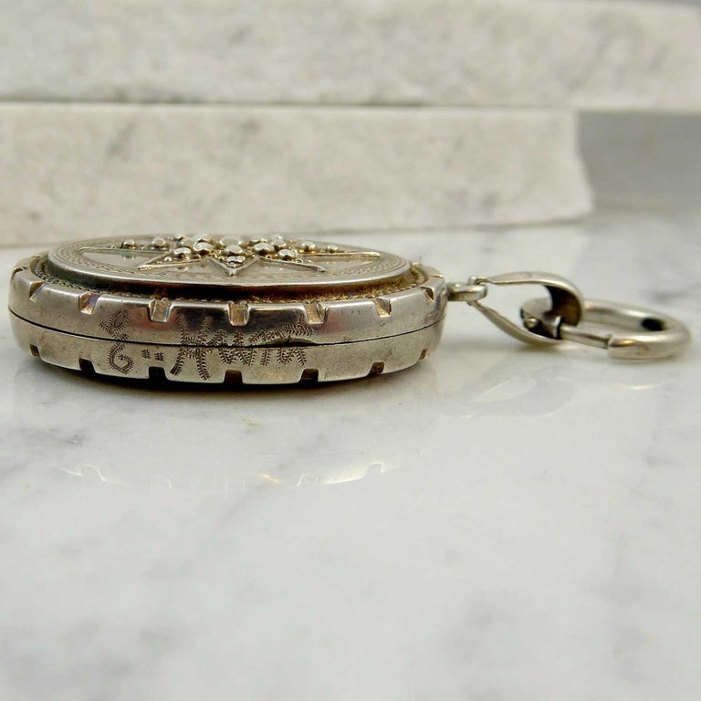 Antique Victorian Silver Locket, Hallmarked Birmingham, 1893 at 1stDibs