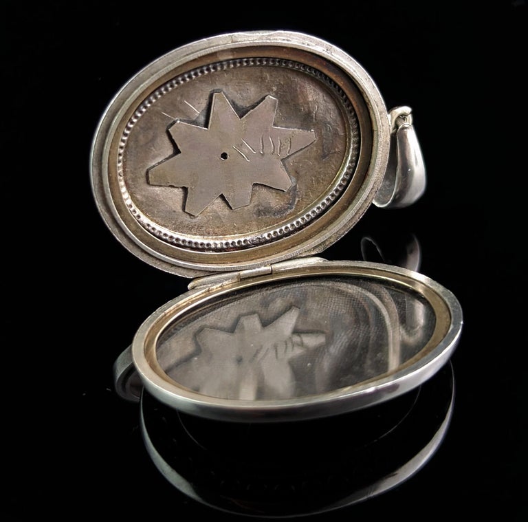 Antique Victorian Silver Locket Pendant, Birds, Aesthetic For Sale at ...