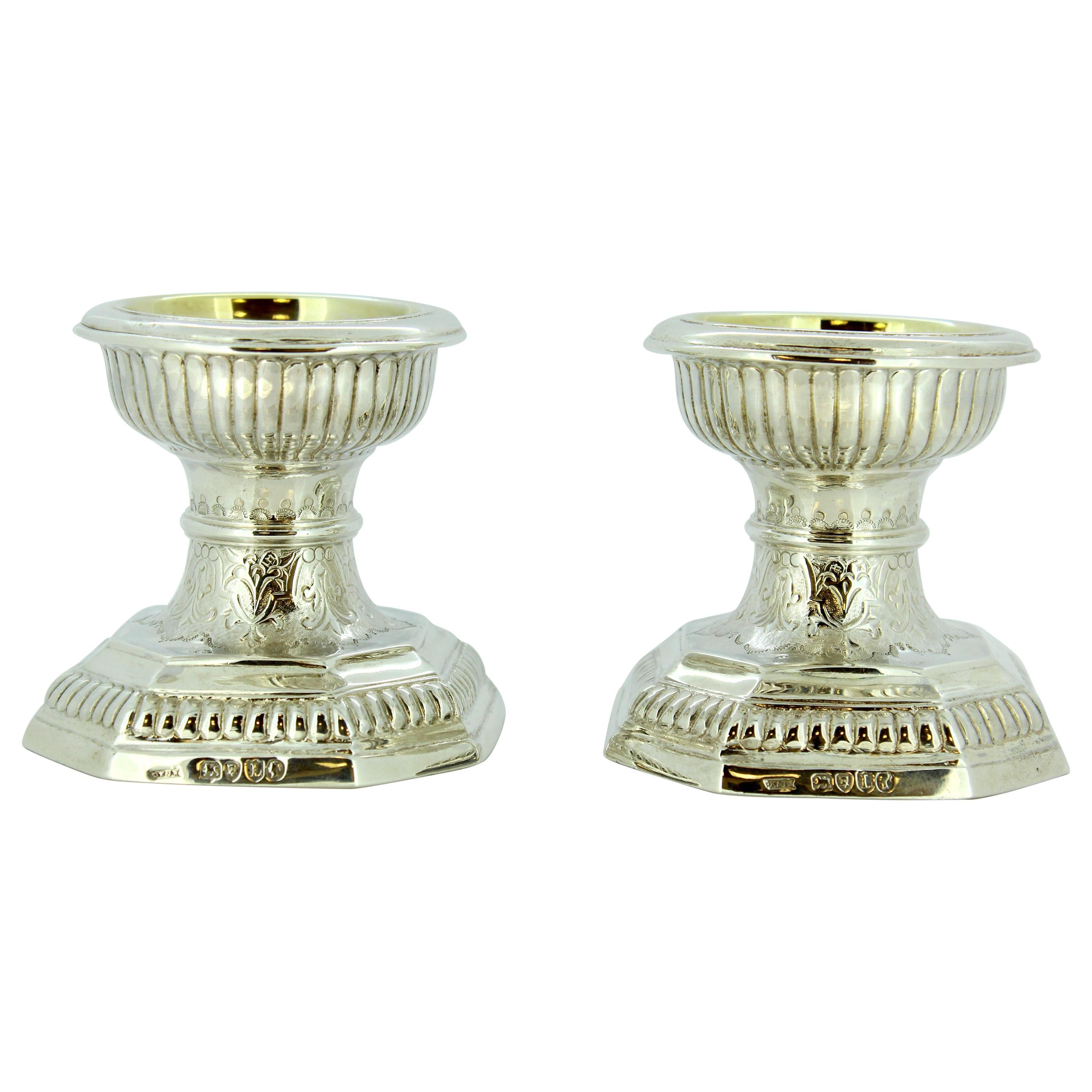 Antique Victorian Silver Pair of Salt/Pepper Holders, London, 1886 For ...