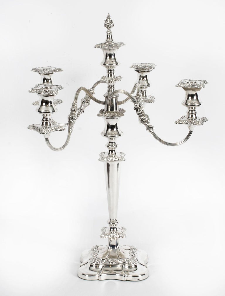 Antique Victorian Silver Plate Candelabra Centerpiece 19th Century For ...