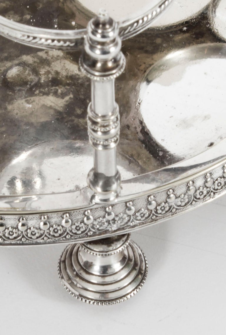 Antique Victorian Silver Plated 6 Bottle Cruet Set, 19th Century For ...