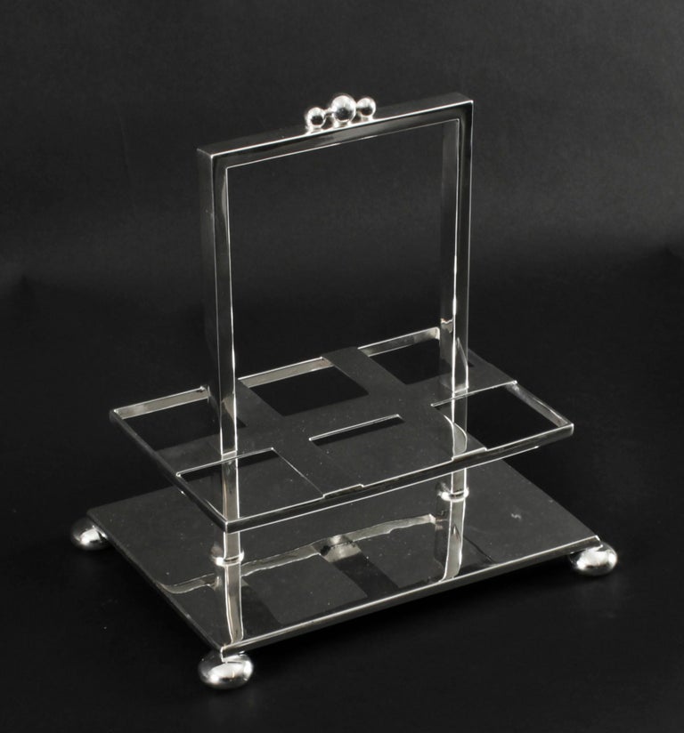 Antique Victorian Silver Plated 6 Bottle Cruet Set Wade Wingfield ...