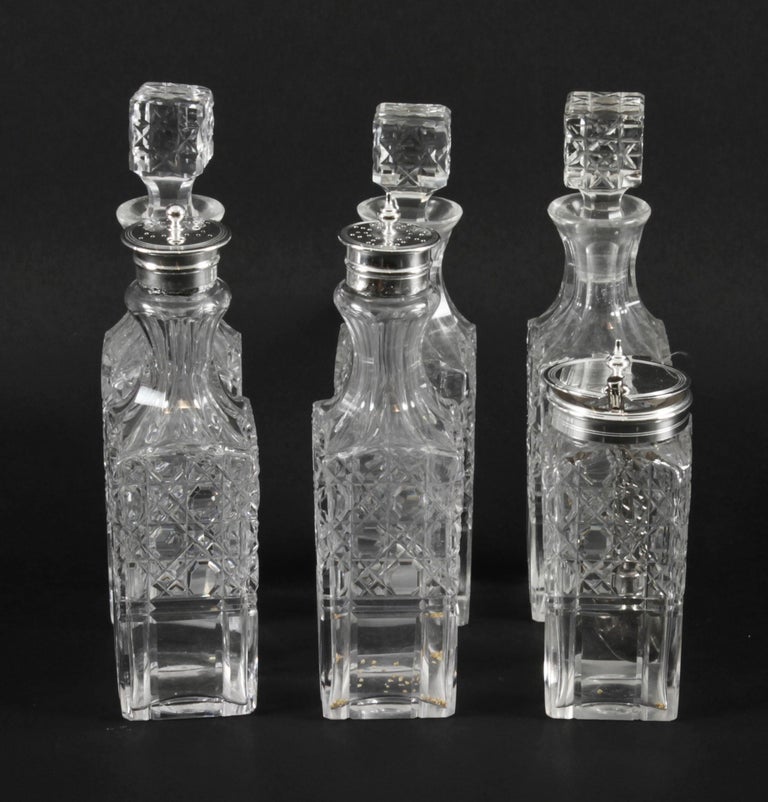 Antique Victorian Silver Plated 6 Bottle Cruet Set Wade Wingfield ...