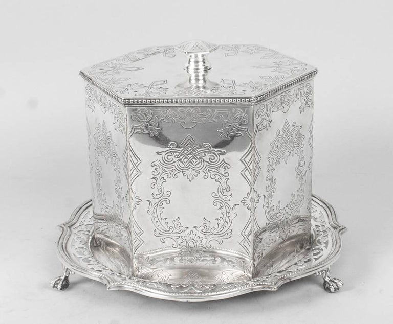 Antique Victorian Silver Plated Biscuit / Sweet Box, 19th Century at ...