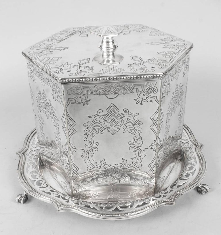Antique Victorian Silver Plated Biscuit / Sweet Box, 19th Century at ...