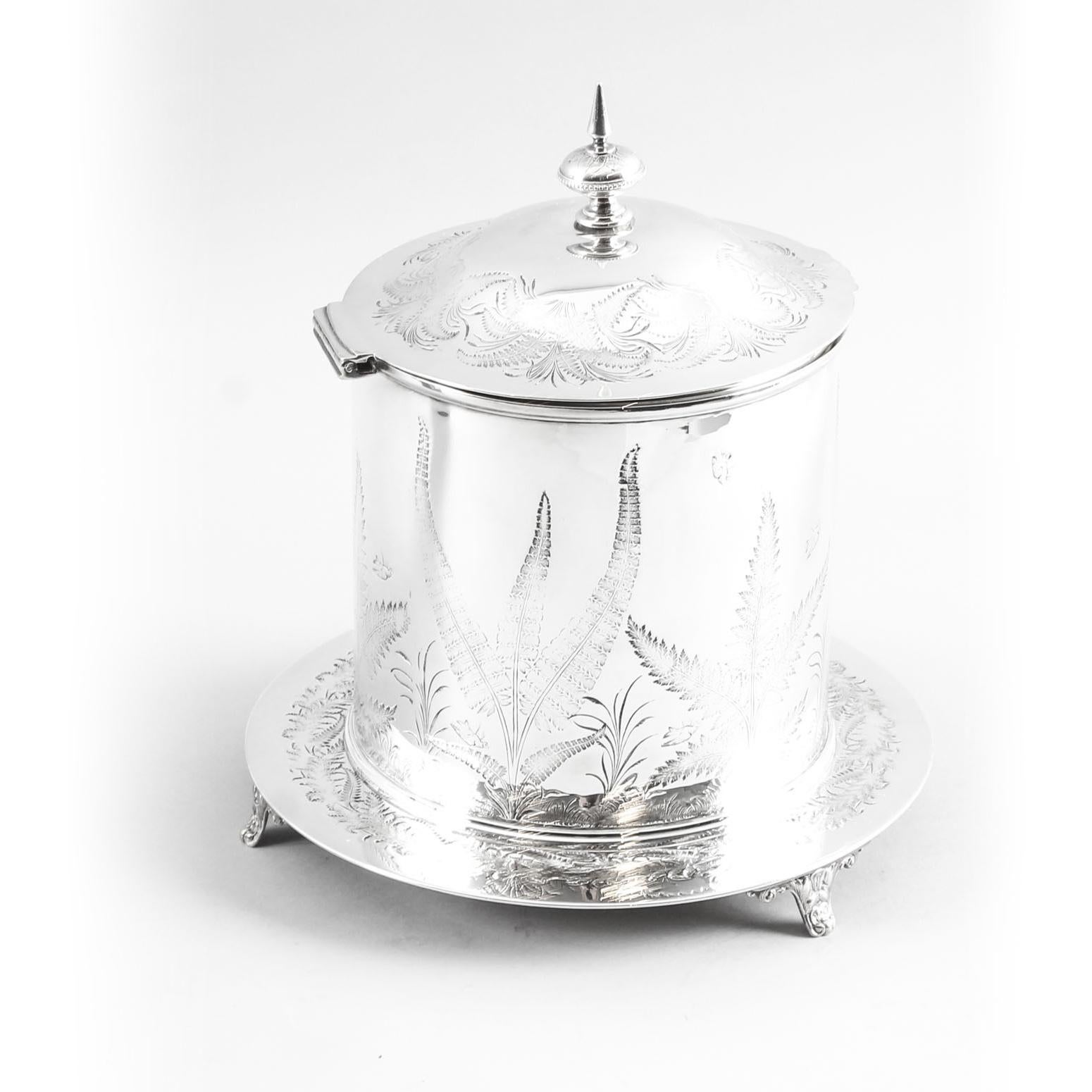 Antique Victorian Silver Plated Biscuit Sweet Box, 19th Century at 1stDibs