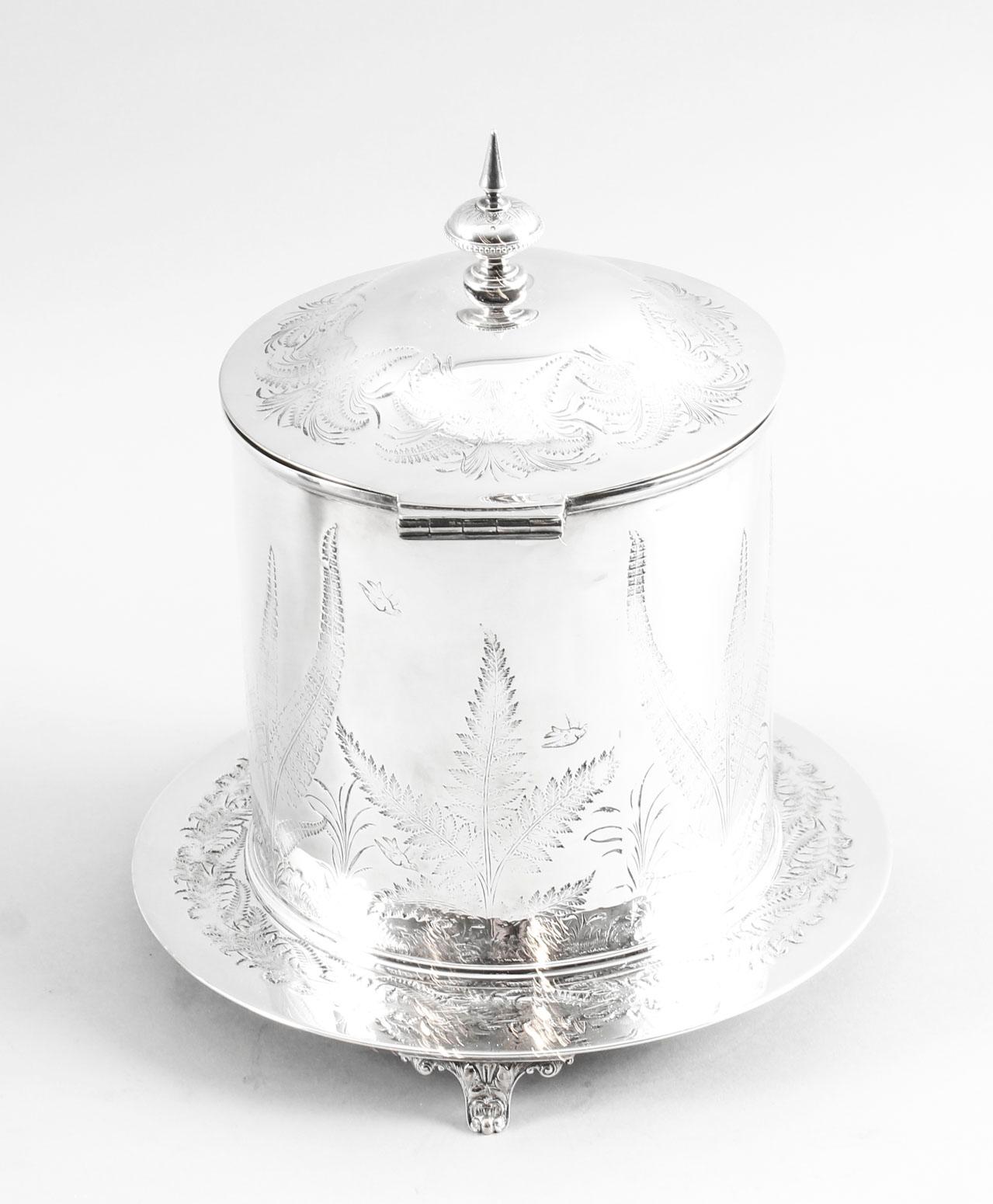 Antique Victorian Silver Plated Biscuit Sweet Box, 19th Century at 1stDibs