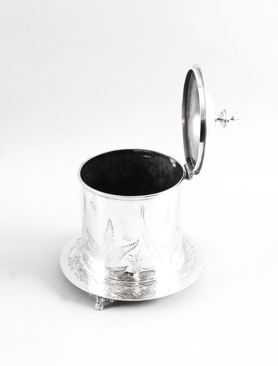 Antique Victorian Silver Plated Biscuit Sweet Box, 19th Century at 1stDibs