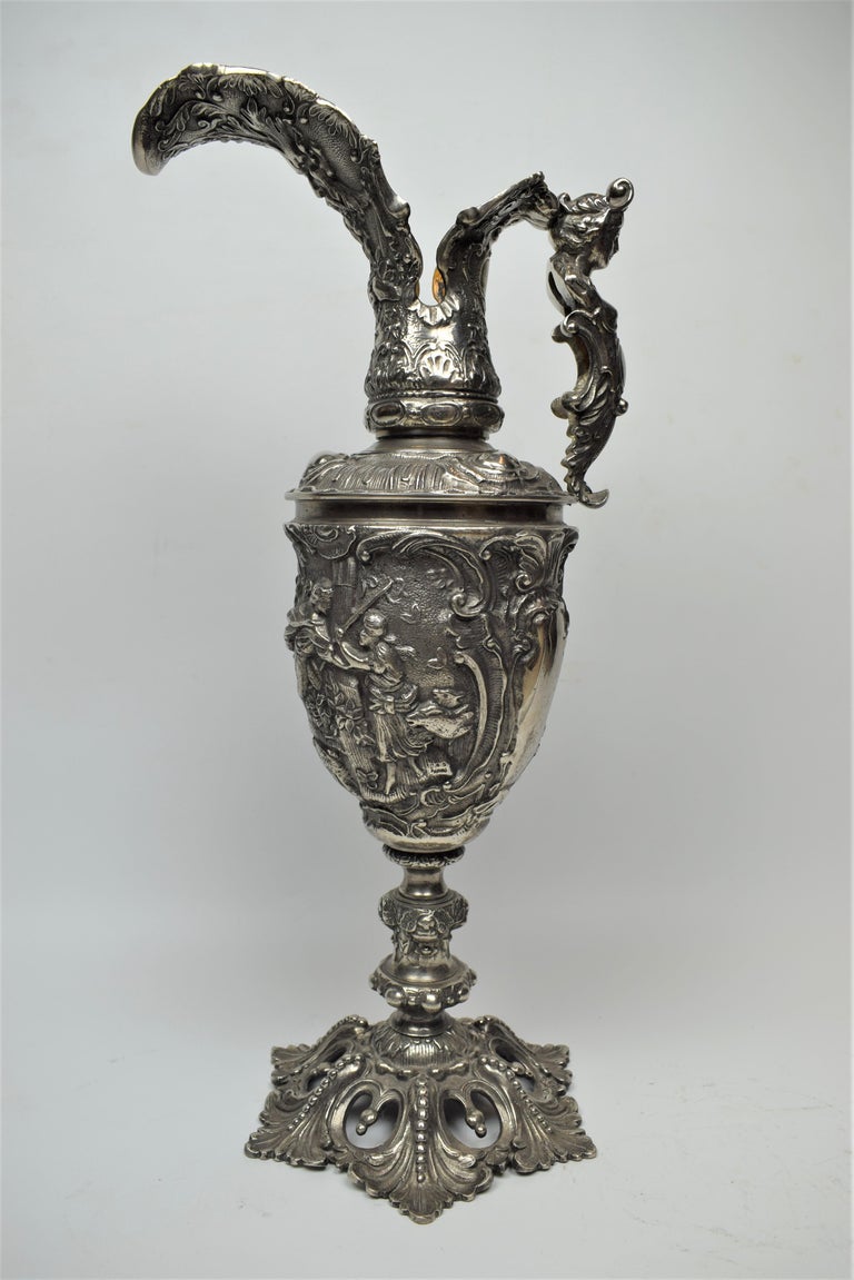 Antique Victorian Silver Plated Brass Wine Ewer, 19th Century For Sale ...