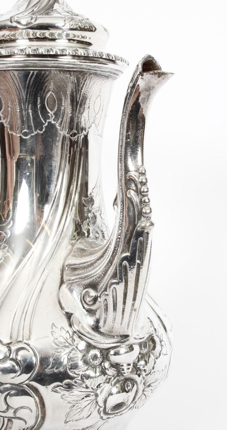 Antique Victorian Silver Plated Coffee Pot Elkington and Co 19th C For ...