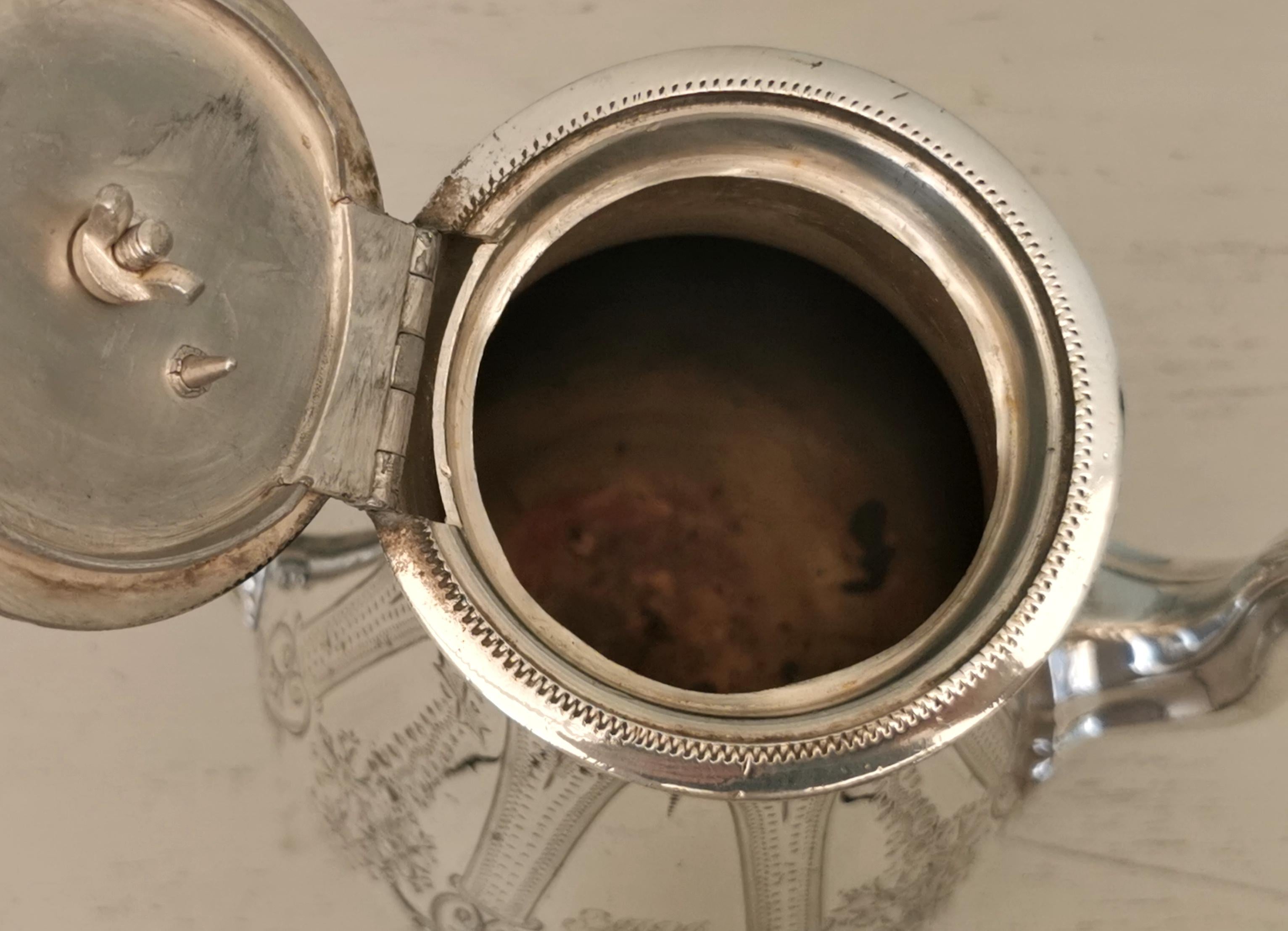 Antique Victorian silver plated coffee pot, hot water pot, Mappin ...
