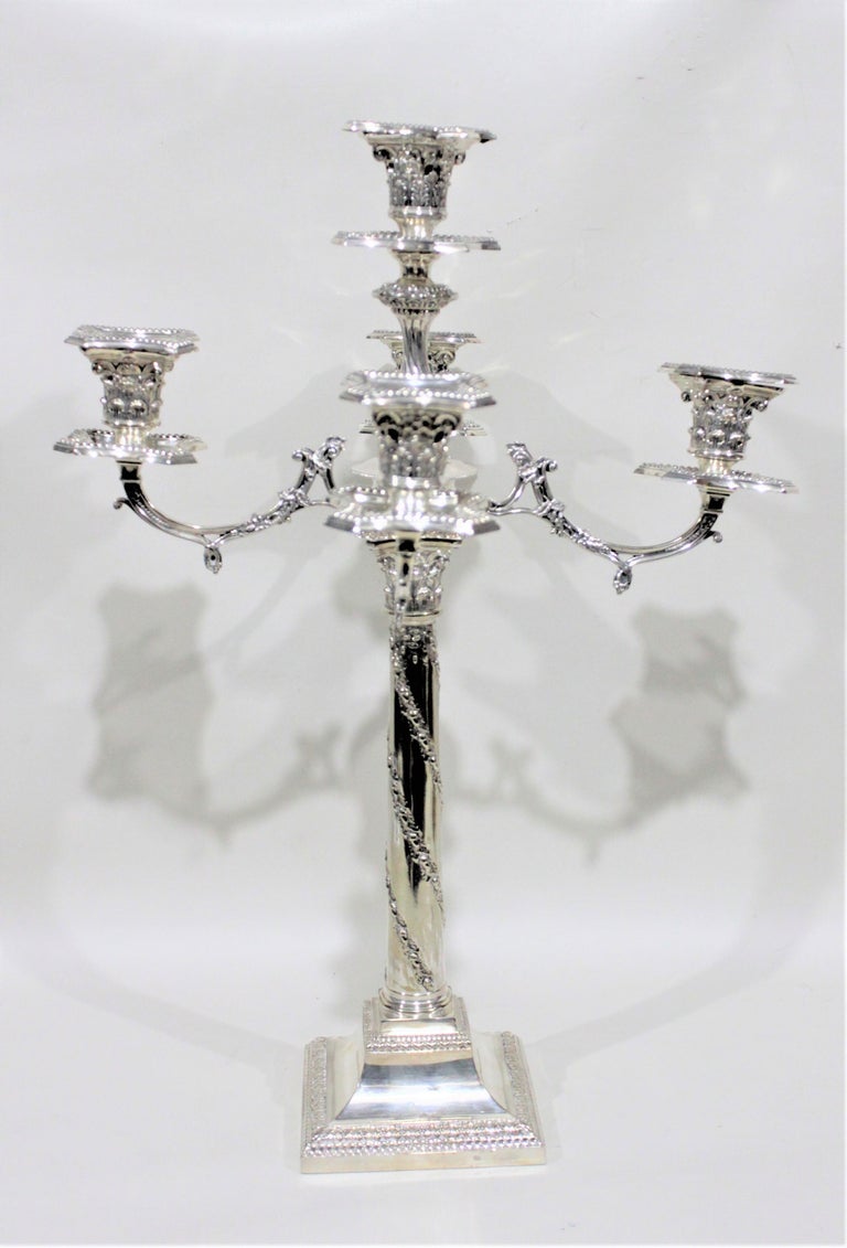 Antique Victorian Silver Plated Convertible Candelabra For Sale at 1stDibs