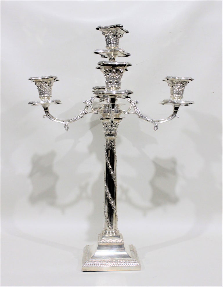 Antique Victorian Silver Plated Convertible Candelabra For Sale at 1stDibs