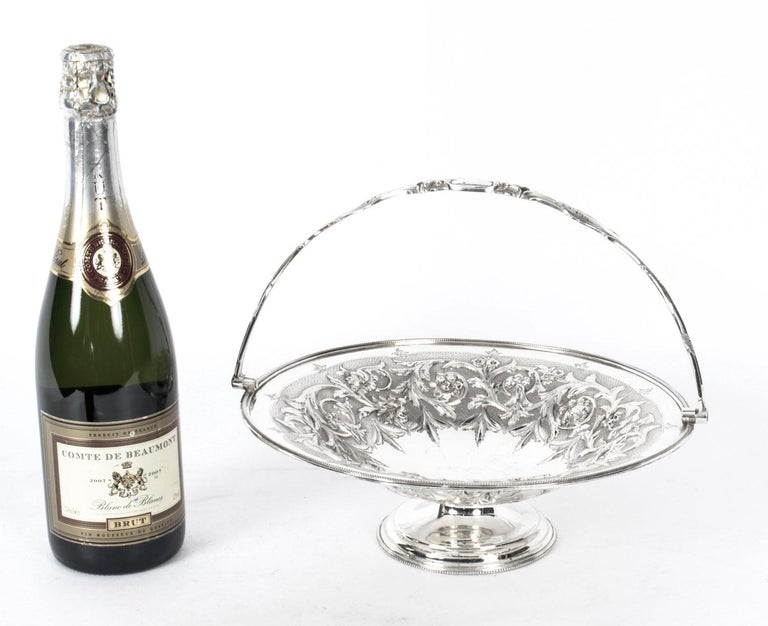 Antique Victorian Silver Plated Fruit Basket William Gallimore and Co ...