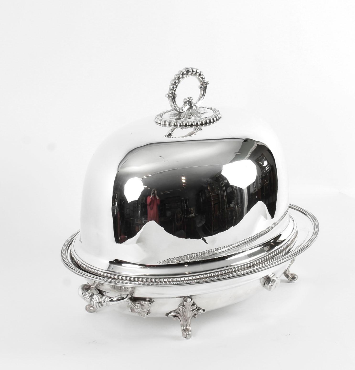 Antique Victorian Silver Plated Oval Venison Tureen and Domed Cover ...