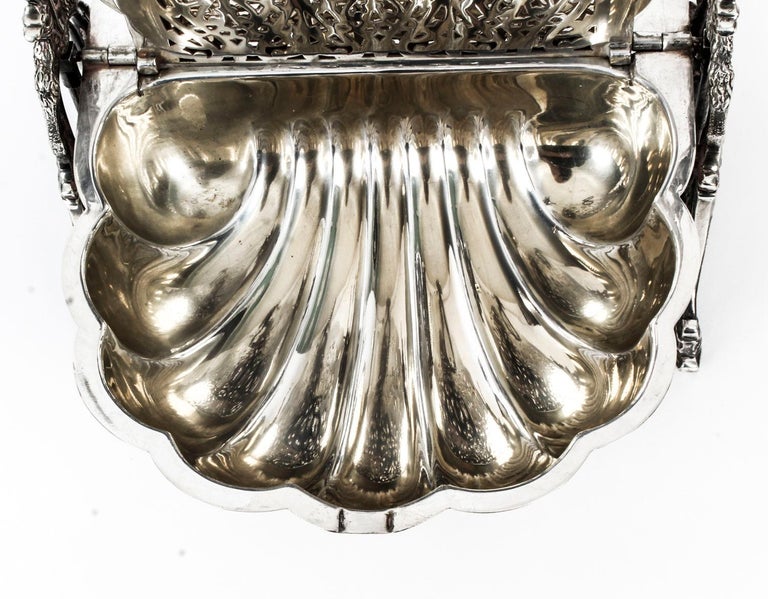 Victorian Silver Plated Shell Biscuit Box Walker and Hall 19th Century ...