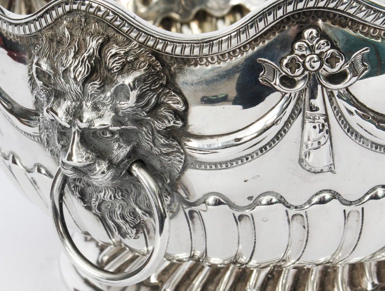 Antique Victorian Silver Punch Bowl Frederick Elkington 1884 19th C For ...