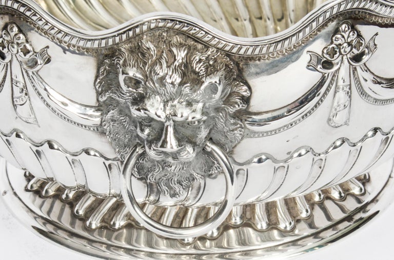 Antique Victorian Silver Punch Bowl Frederick Elkington 1884 19th C For ...