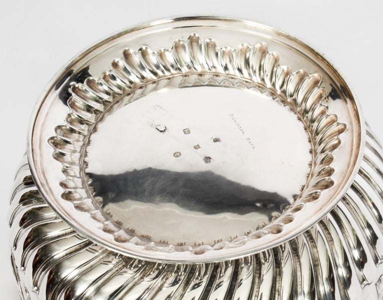 Antique Victorian Silver Punch Bowl Frederick Elkington 1884 19th C For ...