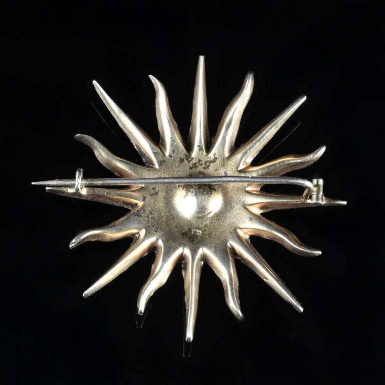 Antique Victorian Silver Star Paste Brooch, circa 1900 For Sale at 1stDibs