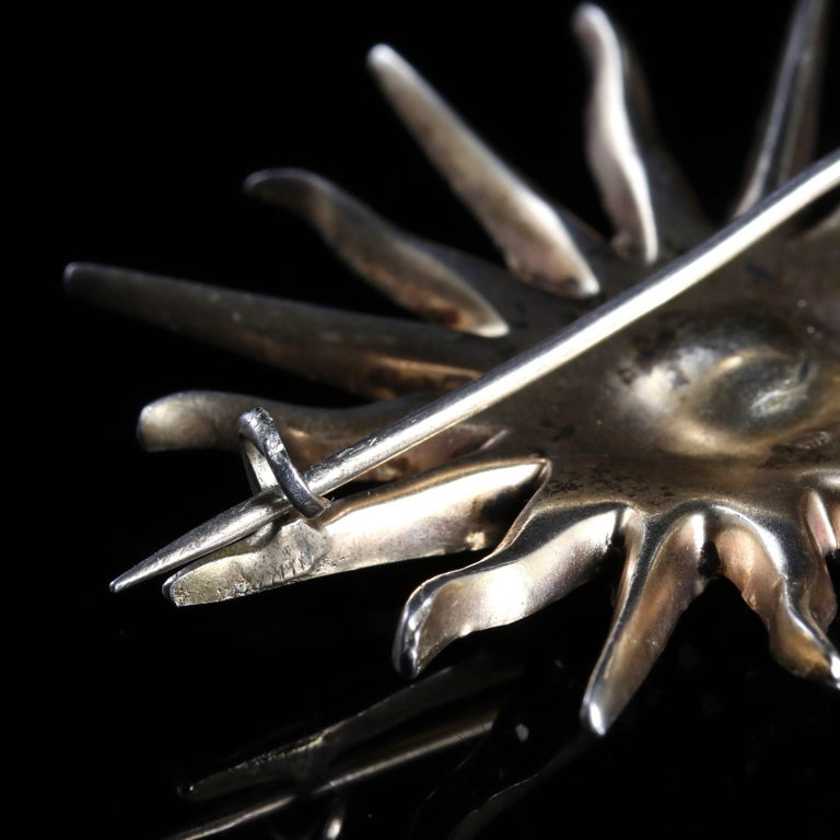 Antique Victorian Silver Star Paste Brooch, circa 1900 For Sale at 1stDibs