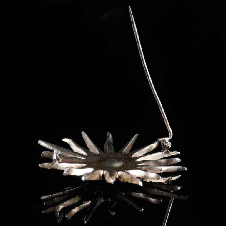 Antique Victorian Silver Star Paste Brooch, circa 1900 For Sale at 1stDibs