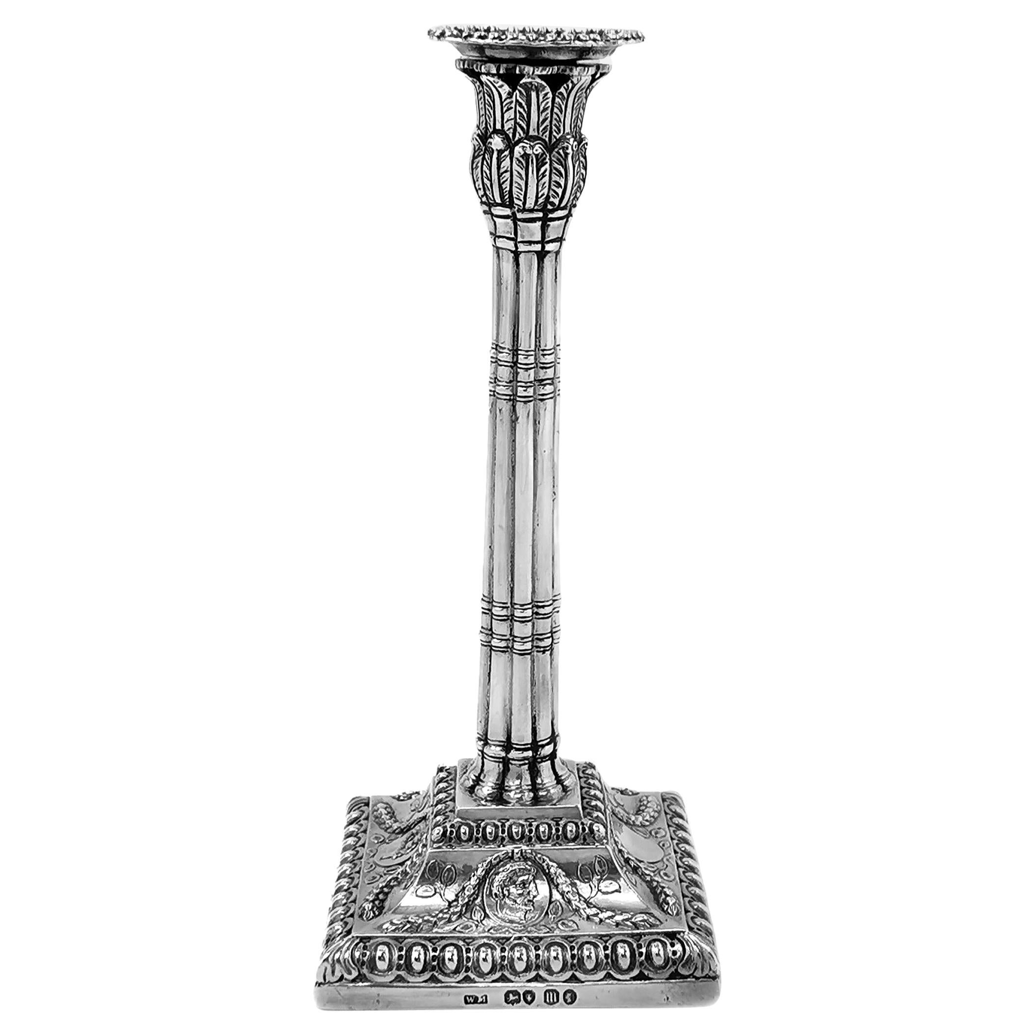 Antique Victorian Silver Taper Stick Candlestick 1867 Adams 18th ...