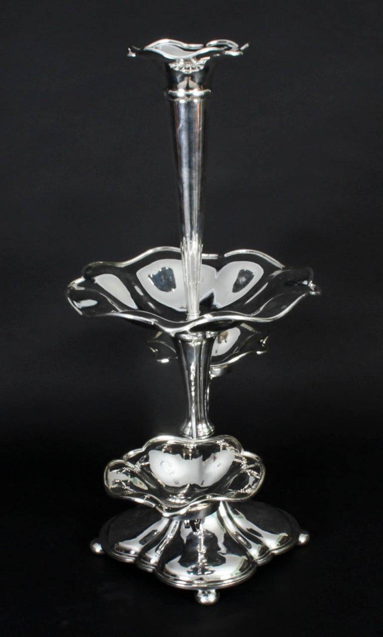 Antique Victorian Silverplate Centrepiece James Deakin 19th Century For ...